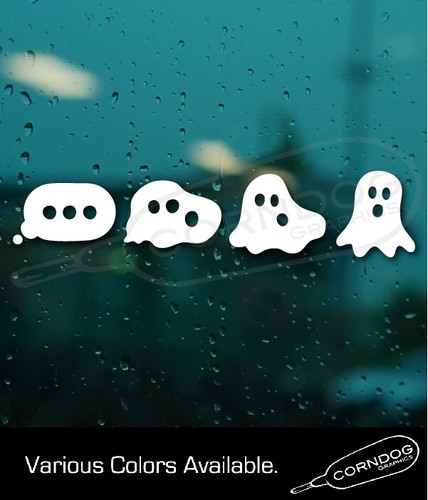 Text Ghost STICKER VINYL DECAL IM MESSAGE PHONE DM | eBay