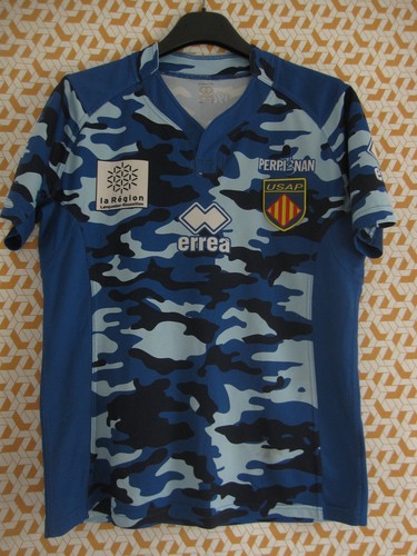 Maillot Rugby League PERPIGNAN Languedoc Errea USAP Vintage Jersey - S ...