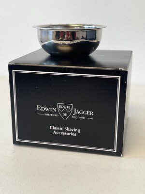 EDWIN JAGGER Polished Stainless Steel Shaving Soap Bowl NEW | eBay