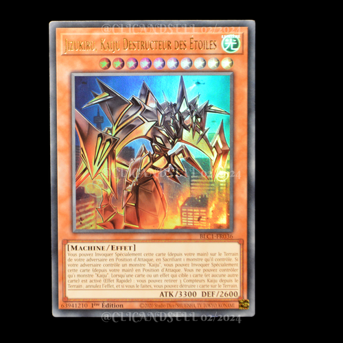 carte YU-GI-OH BLC1-FR036 Jizukiru, Kaiju Destructeur des Étoiles UR | eBay