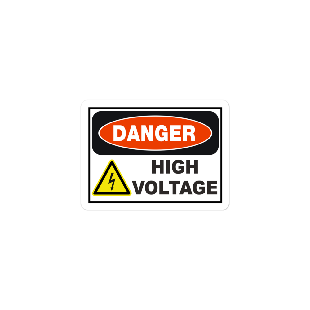 Danger High Voltage Sticker Hazard Stickers, OSHA, NFPA 70E, Electrical ...