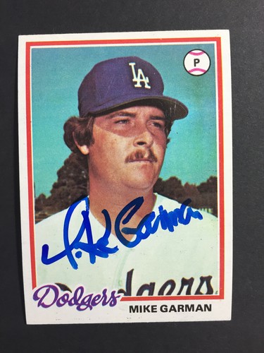 Mike Garman Dodgers Signed 1978 Topps Baseball Card #417 Auto Autograph ...