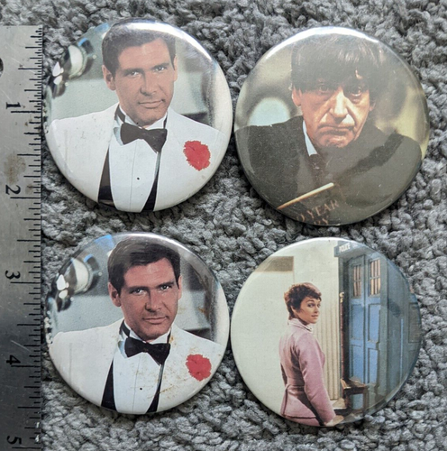 VTG ORIGINAL 1983 HARRISON FORD INDIANA JONES GREENWOOD 2" PINBACK ...