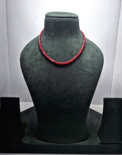 Red Ruby Jade Gemstone 4.5 mm Round Beads 925 Fine Jewelry Necklaces ...