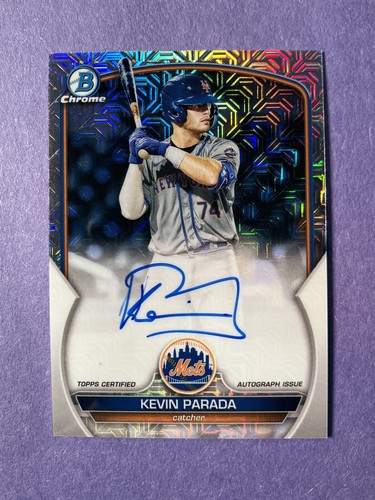 Kevin Parada 2023 Bowman Chrome Mega Box Auto BMA-KP Mojo Refractor ...