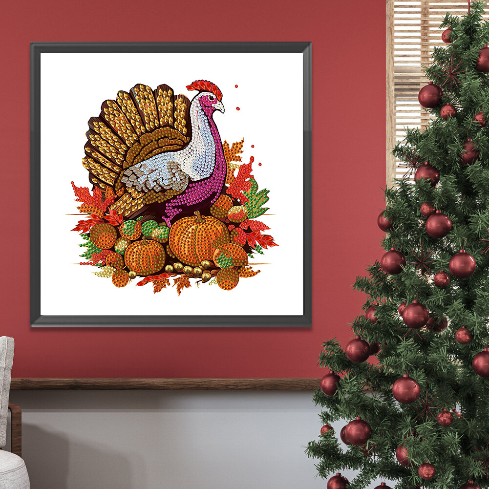 5D DIY Partial Special Shaped Drill Diamond Painting Pumpkin Turkey ...