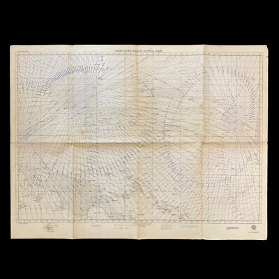 RARE! WWII 1945 US Navy LORAN Navigation Map GUAM KWAJALEIN SAIPAN NEW ...