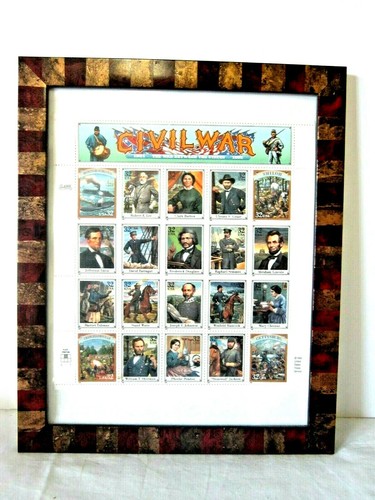 Vintage 1994 Civil War Sheet of 20 ~ 32 Cent Stamps ~ Framed Classic ...