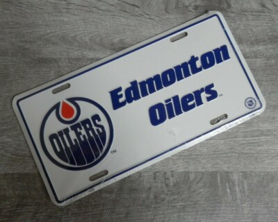 Edmonton Oilers Vintage Metal License Plate 90's Logo - New Sealed NHL ...