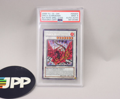2008 Yu-Gi-Oh Black Rose Dragon CT05-EN003 Signed Erica Schroeder DNA ...