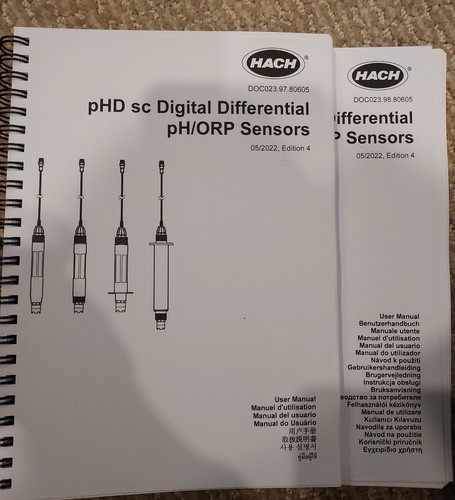 Hach pHD pH/ORP Sensor Manuals - DPD1P1 and Others | eBay