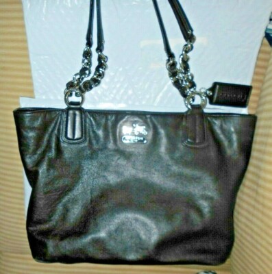 EUC Coach Madison Black Glove leather Shoulder Bag, No.G1194-18668 | eBay