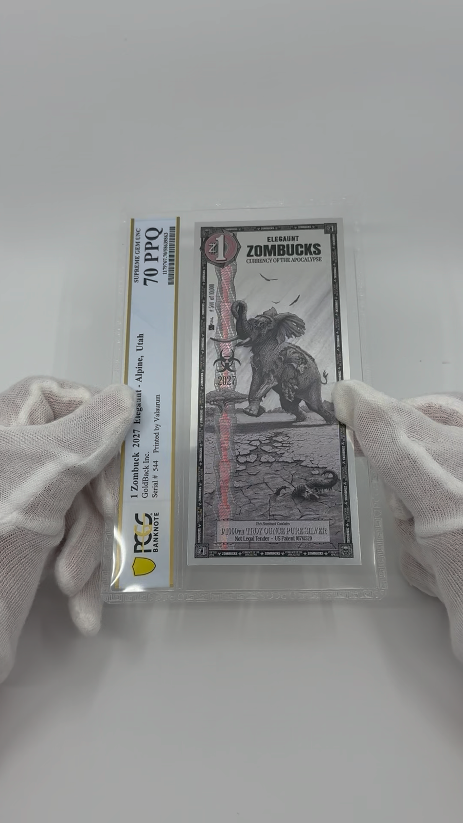 2027 Elegaunt Zombuck Silver Note PCGS 70 | eBay