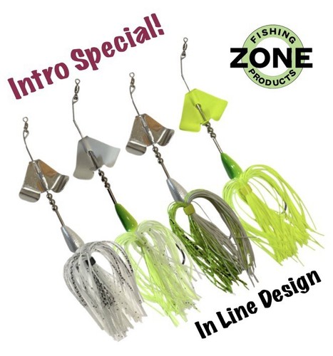 4 Pk. 3/8 Oz. IN LINE BUZZ BAITS! Killer Baits! | eBay