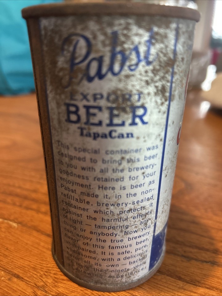 Early Pabst OI Export Flattop Beer Can Steel Milwaukee Rare Peoria ...