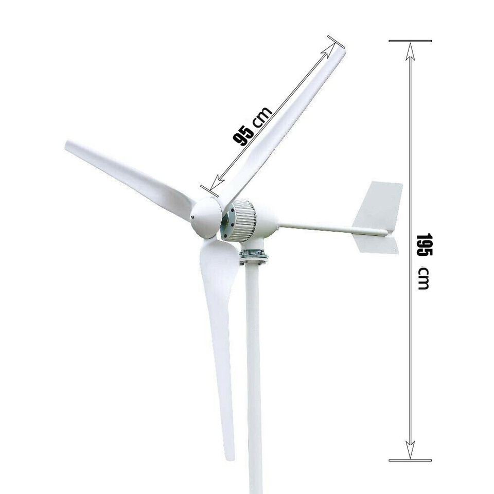 2000W Wind Turbine 24V 48V Generator Windmill Energy Wind Power With ...