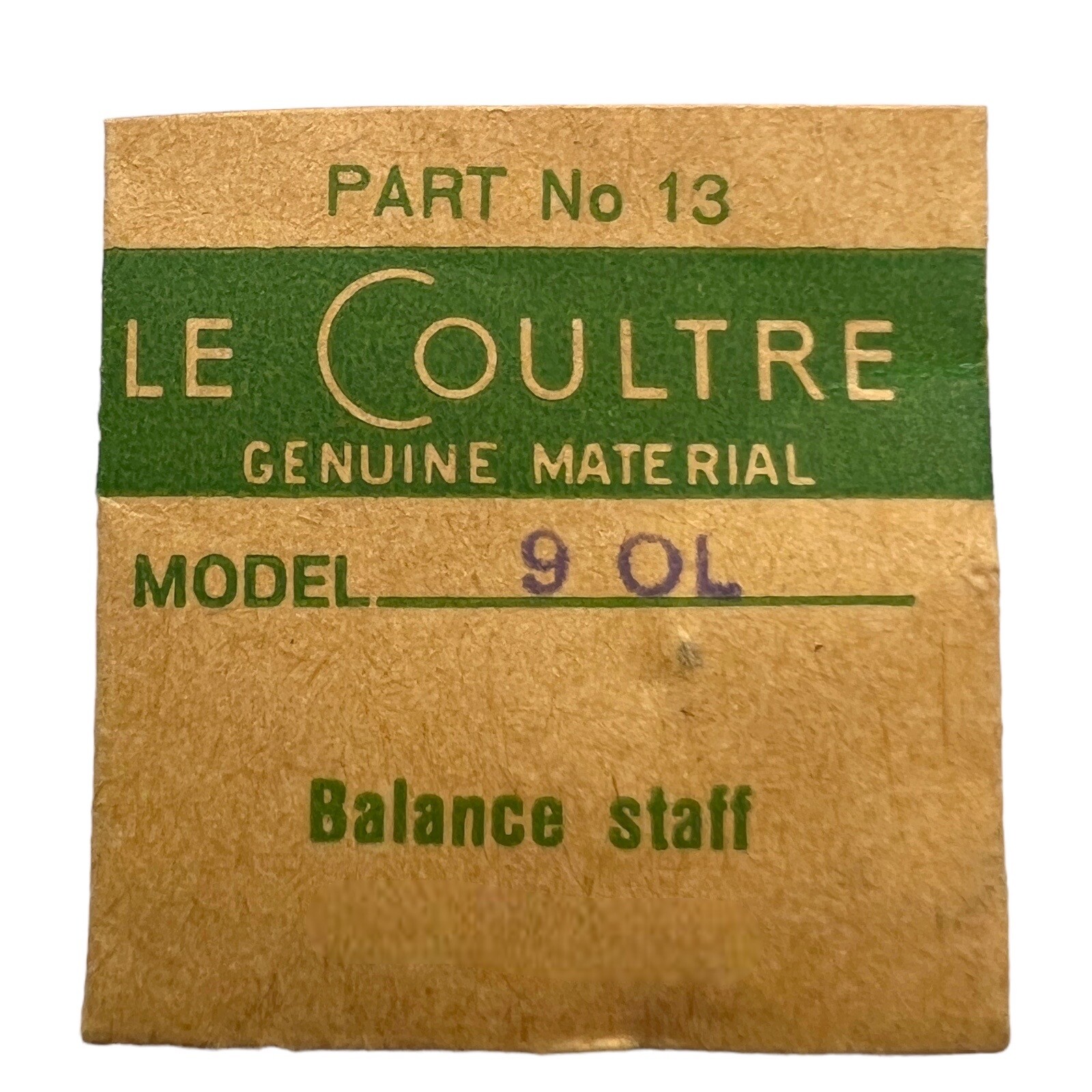 LeCoultre 9OL BALANCE STAFF Watch Part LEC 460 LEC 90L NOS Part No. 13 ...