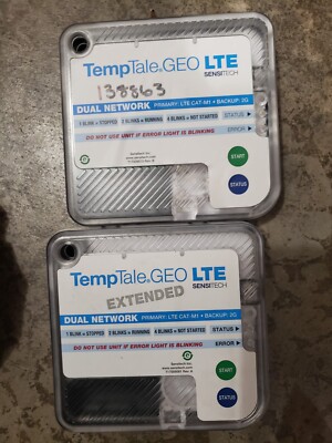 LOT OF 2 Sensitech Temptale Geo LTE Cat-M1 DUAL NETWORK Temperature ...