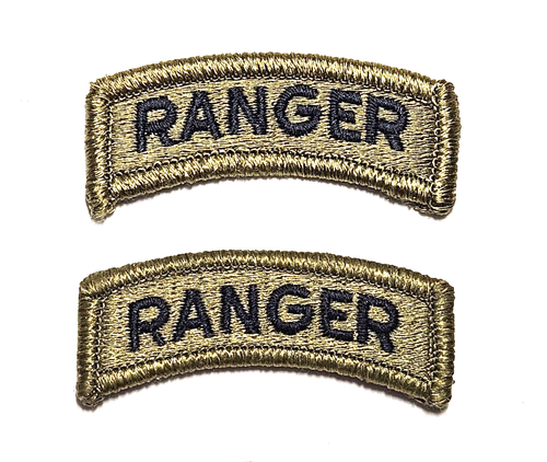 U.S. Army RANGER TAB Shoulder Scroll Unit OCP Hook Back Patch - 2 Pack ...