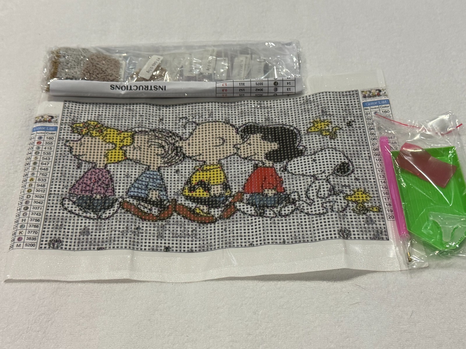 5D DIY Diamond Art Painting, Full Rhinestones Craft-Peanut Characters ...