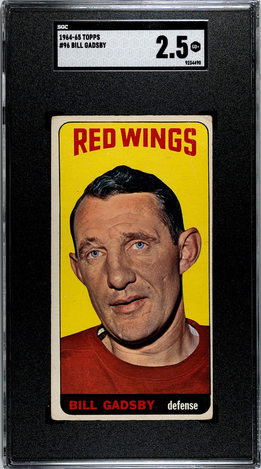 1964-65 Topps Hockey #96 Bill Gadsby Detroit Red Wings - SGC 2.5 Good+ ...