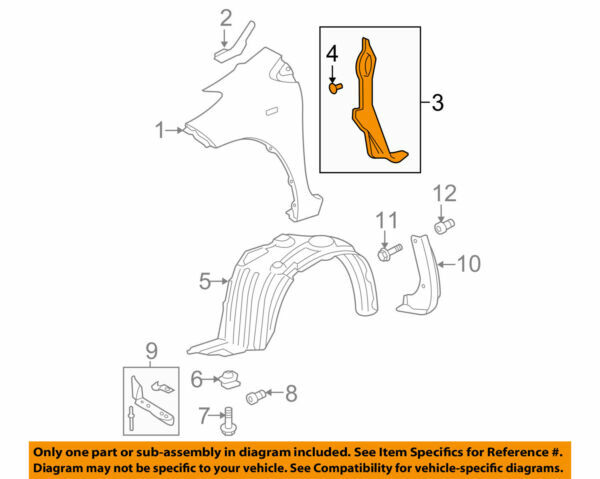 53828-52120 Toyota Protector, front fender side panel, lh 5382852120 ...