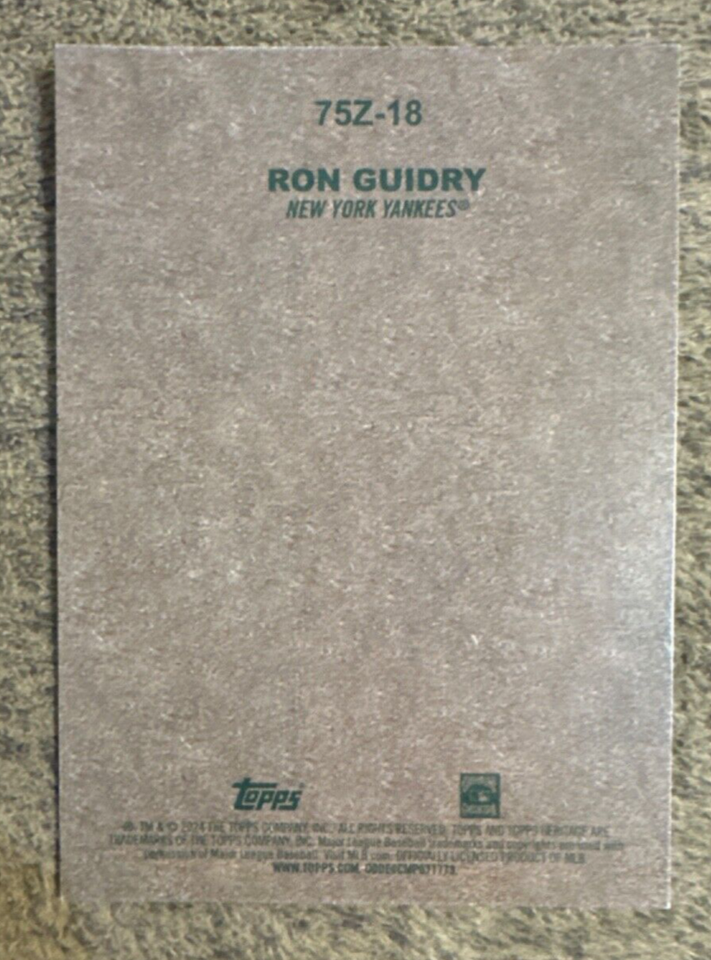 2024 Topps Heritage RON GUIDRY Autographed Gator Baseball Card #75Z-18 ...