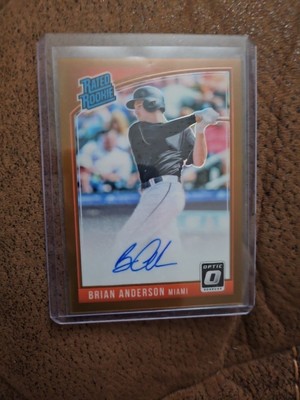 2018 PANINI DONRUSS OPTIC RATED ROOKIE BRAIN ANDERSON COPPER AUTOGRAPH ...