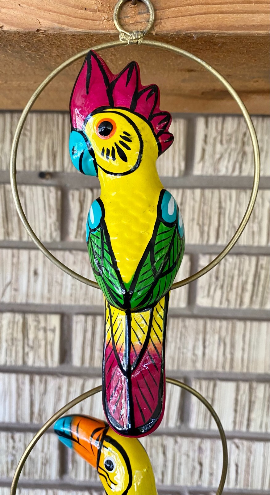 3 Talavera Bird Handmade Painted Ceramic Parrot Mexican Pottery Hanging ...