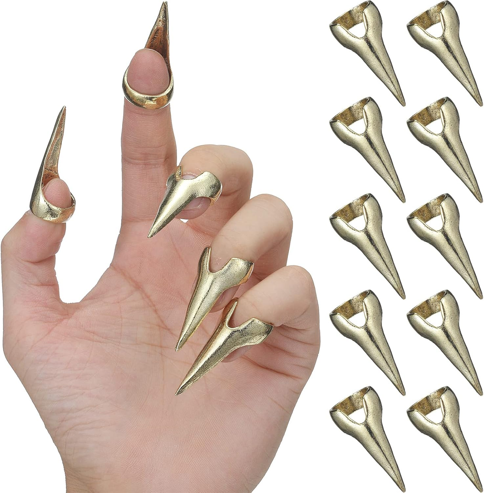 Hicarer Full Finger Claw Rings Set - Gothic Nail Armor for Cosplay ...
