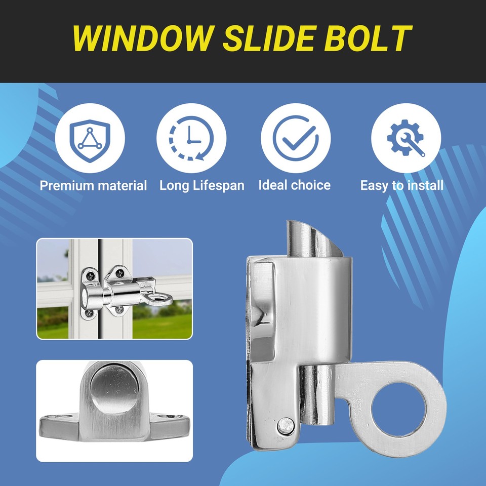 Home Security Spring Slide Bolt FenstertüR Automatic Lock ...