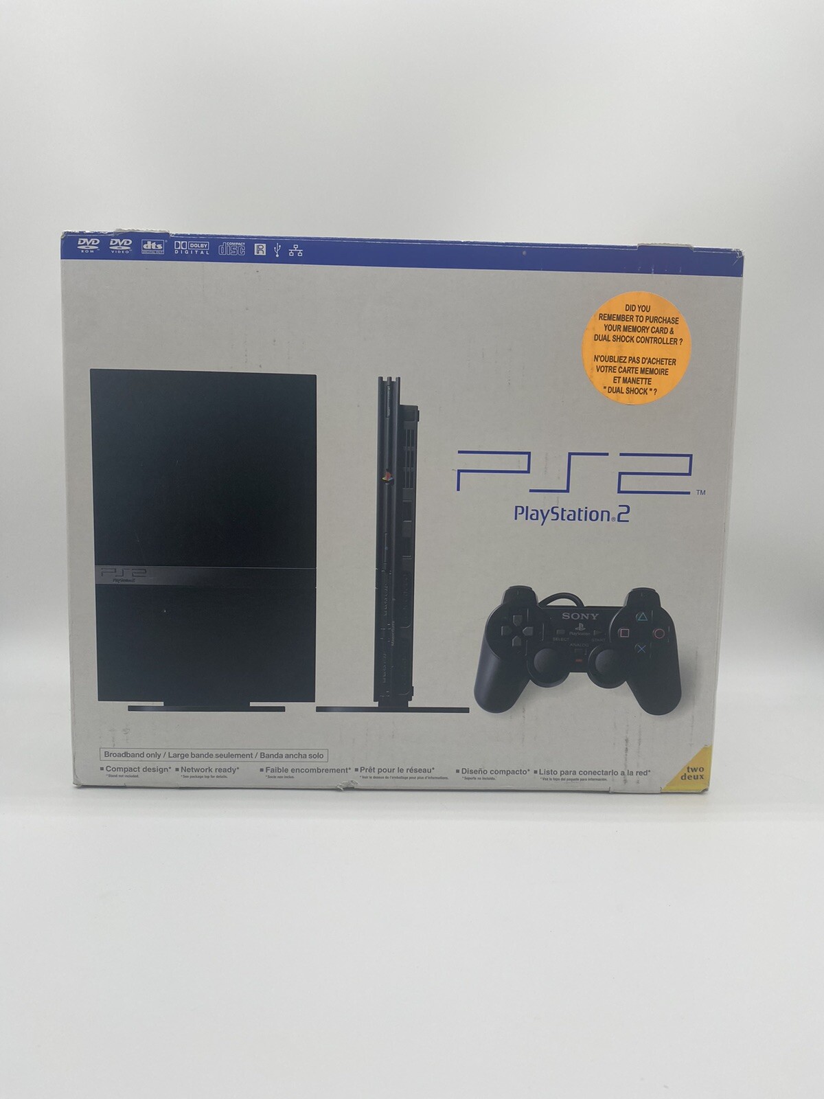 Sony PlayStation 2 Slim Launch Edition Charcoal Black Console (SCPH ...