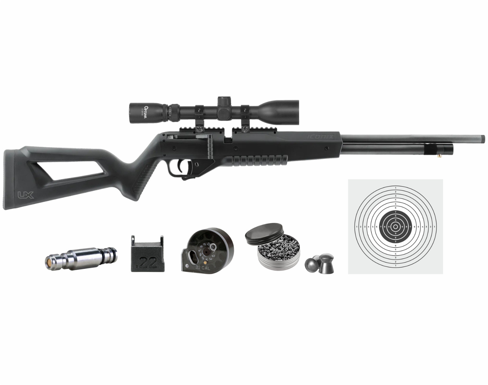 Umarex Iconix .22 Caliber Side Lever PCP Air Rifle w/Targets & Pellets ...