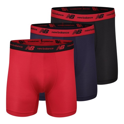 New Balance Mens Mesh 5 No Fly Boxer Brief, Athletic Compression ...