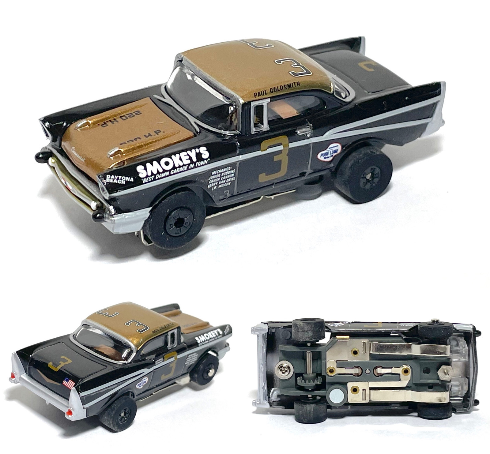 2022 AutoWorld THUNDERJET ULTRA-G HO Slot Car 1957 Chevy Chevrolet Bel ...