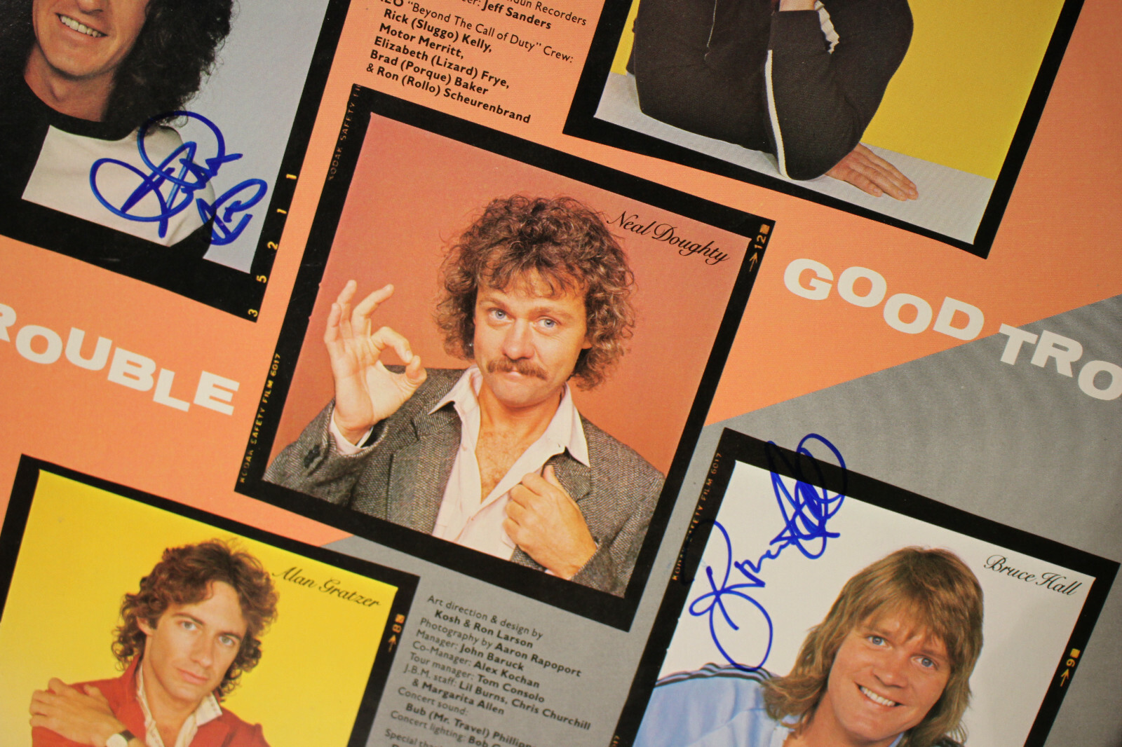 Autographed Hand Signed REO SPEEDWAGON Record Album Cover LP " Good ...