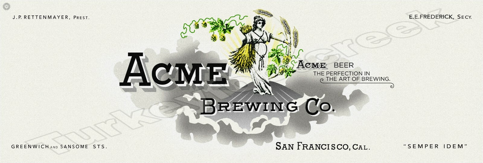 Acme Brewing Co. 6" x 18" Metal Sign | eBay