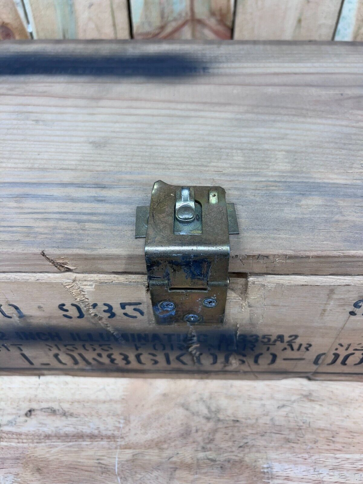 Wooden Surplus Ammo Crate M2 M30 Mortar Explosives Box U.S. Military ...
