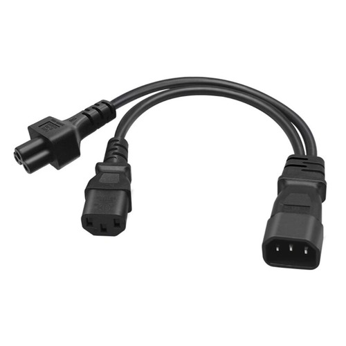 IEC C14 Male Plug Extension Power Cable to IEC320-C13+C5 Female ...