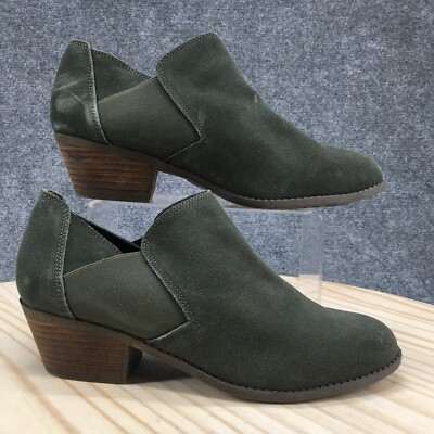 Me Too Boots Womens 9 M Zola Slip On Low Chelsea Ankle Bootie Green ...