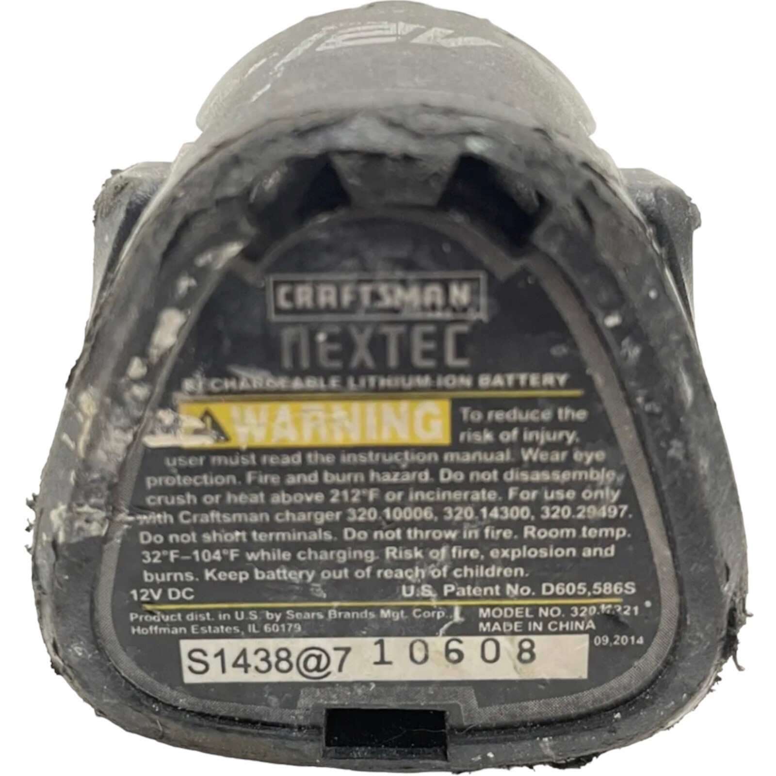 Genuine Craftsman NEXTEC 12V DieHard Litium Ion Battery 320.11221, Has ...