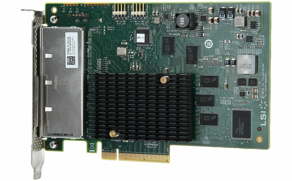 LSI 9201-16e 6Gbps 16-lane external SAS HBA P20 IT Mode ZFS FreeNAS ...
