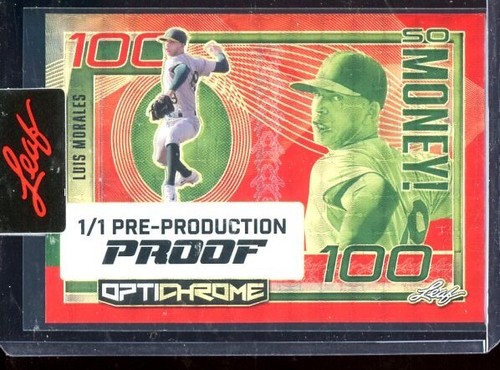 2024 Leaf Optichrome So Money Proof Superfractor Red Flood Luis Morales ...