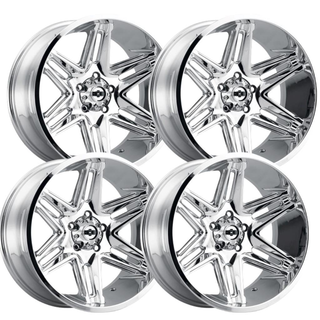 (Set-4) Vision 363 Razor 22x10 6x135 -19mm Chrome Wheels Rims 22 Inch ...