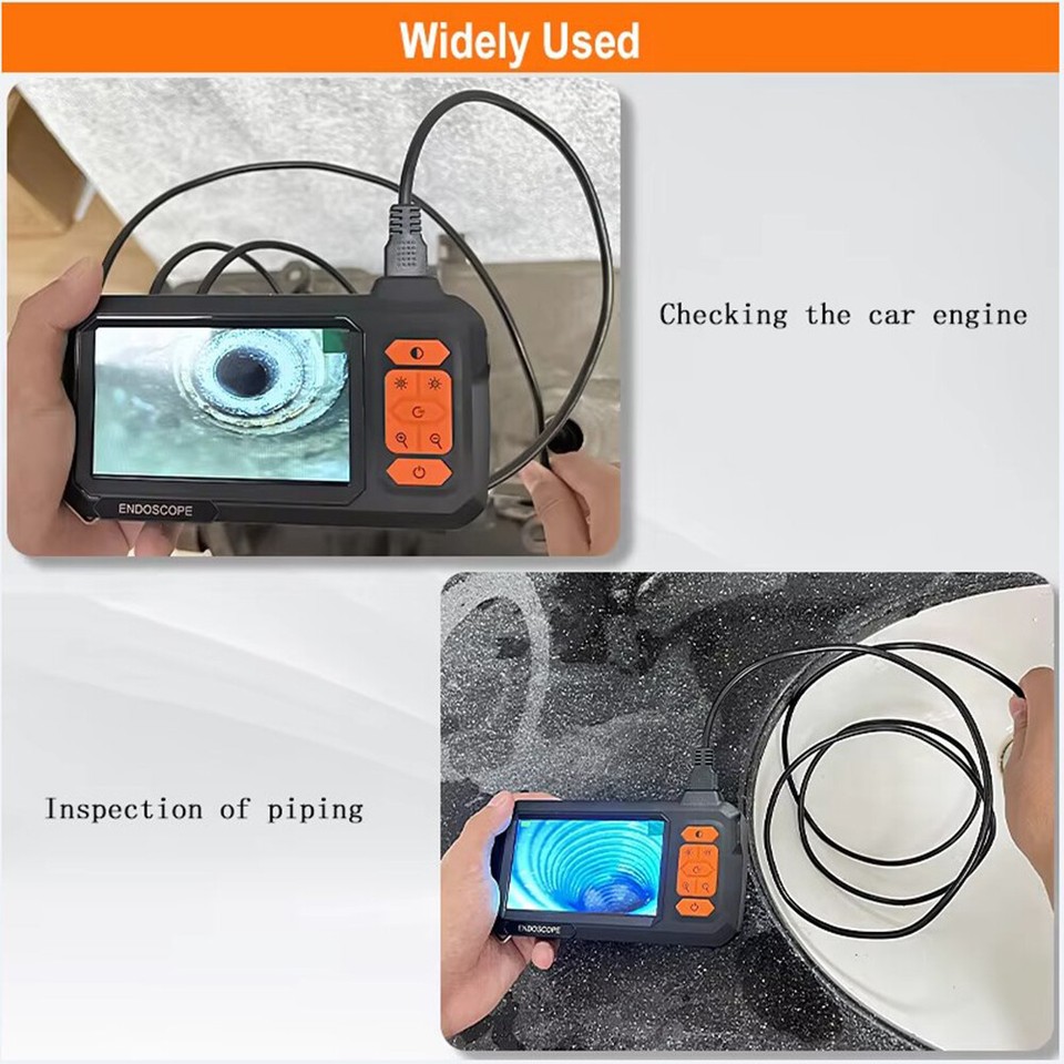 1080P HD 8MM 4.3" Screen Industrial Endoscope Camera Borescope ...
