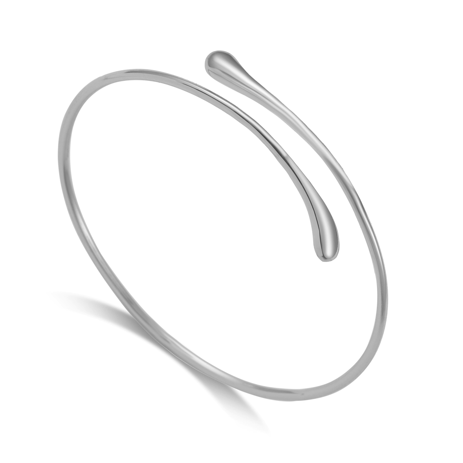 Silver Plated Teardrop Bangle by Philip Jones | eBay