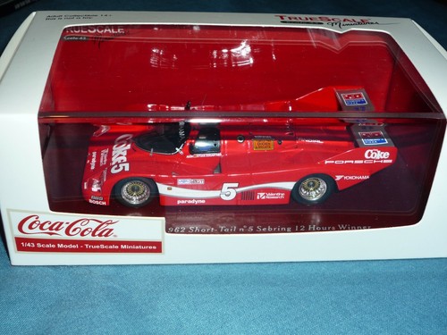 TRUESCALE TSM TSM09431 Porsche 962 Coca Cola #5 Winner 12h Sebring 1986 ...