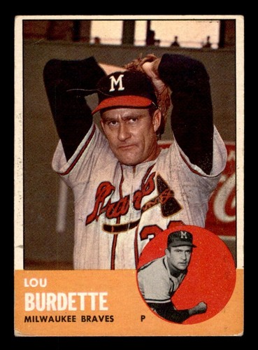 1963 Topps Baseball #429 Lou Burdette VG *e2 | eBay