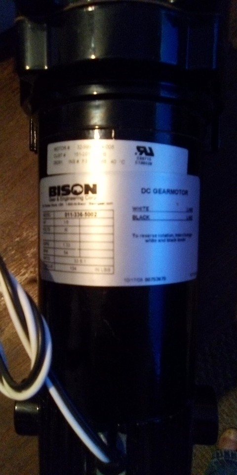 011-336-5002 Bison DC Gear Motor 1/8 h.p. 90 vlts, 1.33 amp, 54rpm ...