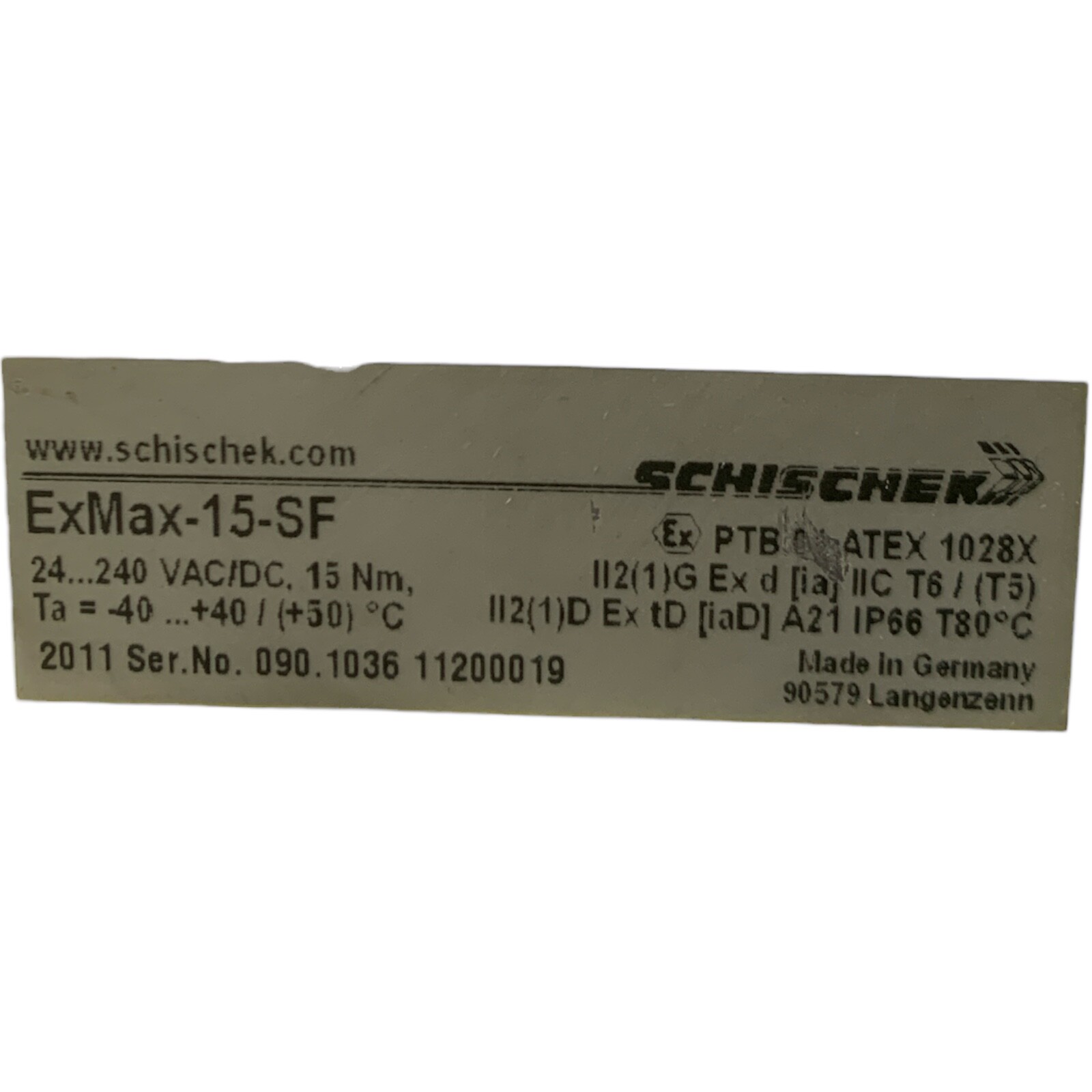 KABEL GESCHNITTEN!! SCHISCHEK ExMax Klappenantrieb ExMax-15-SF | eBay